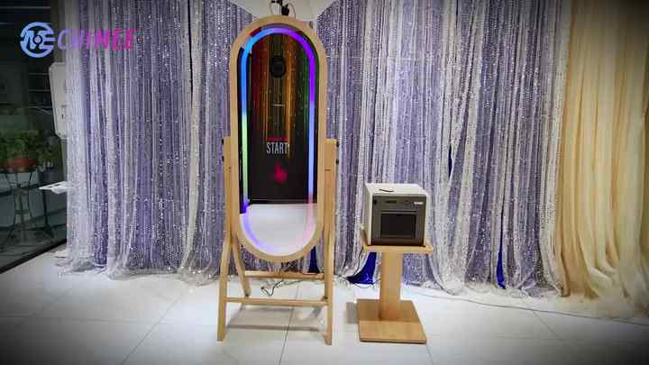 Retro Photobooth for Event - Wood Photo Booth with Camera