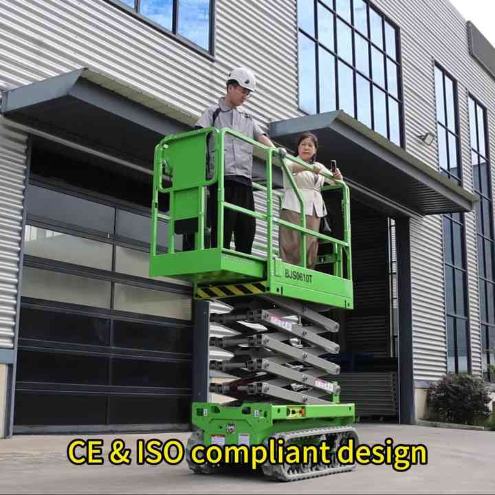 Mobile Hydraulic Track Scissor Lift Work Platform Compact Electric ...