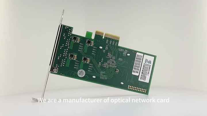 I350AM4 Chip Customized 4 Port 1G RJ45 PCIe Server Network Adapter Card ...