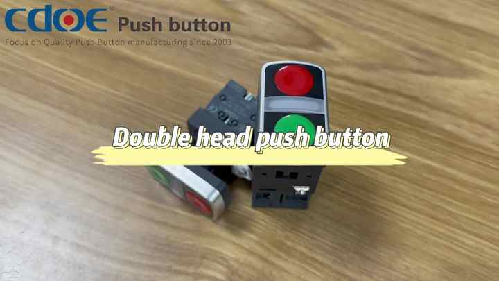 CDOE 22mm Plastic Push Button Switch XB2 Illuminated Double Head Button ...