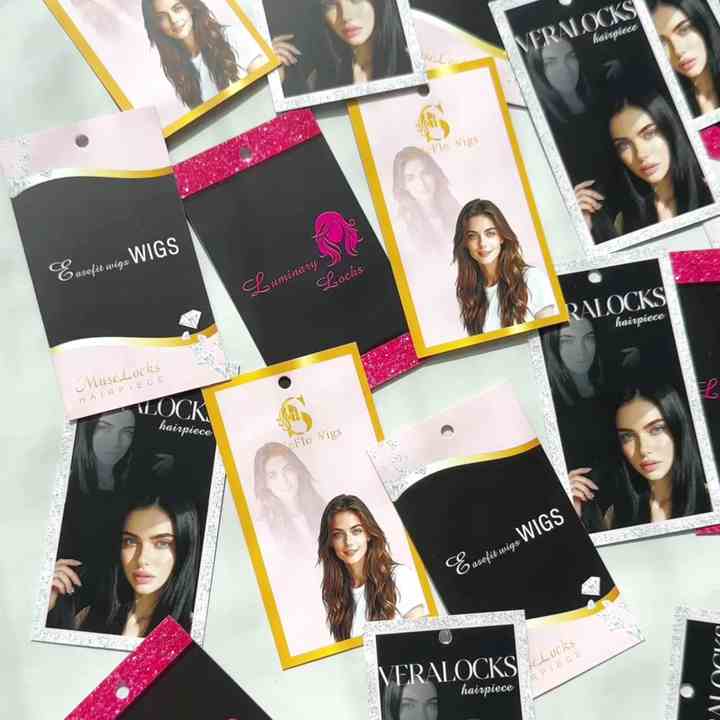 Custom Wig Brand Hang Tags - Professional & Environmentally Friendly