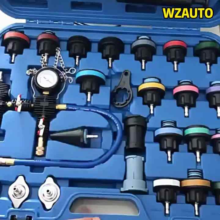 WZAUTO 28Pcs Auto Water Tank Pressure Leak Test Tool Pressurizer ...