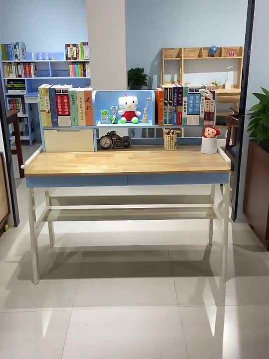 Solid Wood Foldable Study Table for Primary and Secondary School Students