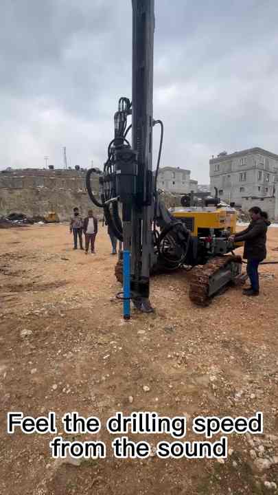 Diesel Engine DTH Drilling Rig Hydraulic Gold Mining Blast Hole Quarry ...