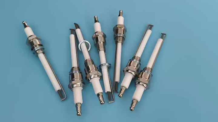Alumina Electrode Spark Plug Glazed Ceramic burner Ignition Electrode ...