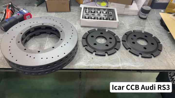 HIGHCRBN 420*40mm Carbon Ceramic Brake Discs Floating Front Brake Discs ...