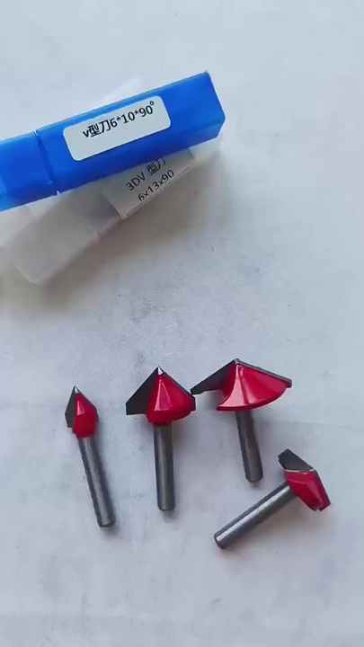 Solid Carbide 6mm Handle 3D V-Groove Cutting Milling Cutter 60 90 120 ...