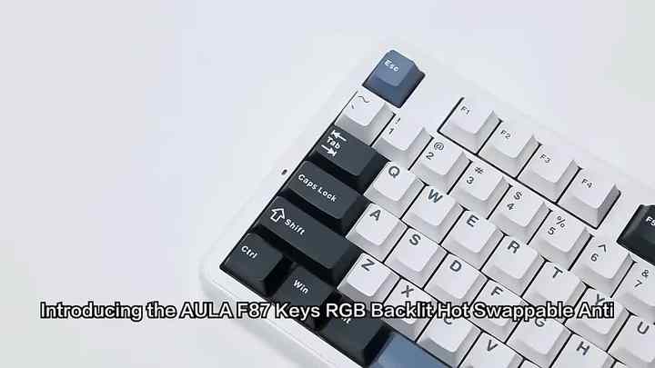 AULA F75 RGB LED 75% Keyboard OEM Logo Wired USB & 2.4G Wireless Gaming ...