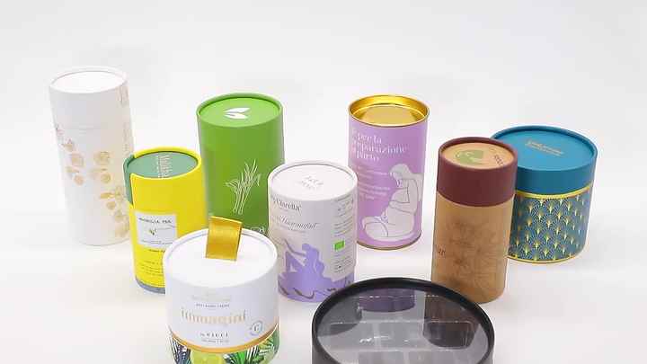 Eco-friendly Custom Cylinder Packaging - Paper Round Box
