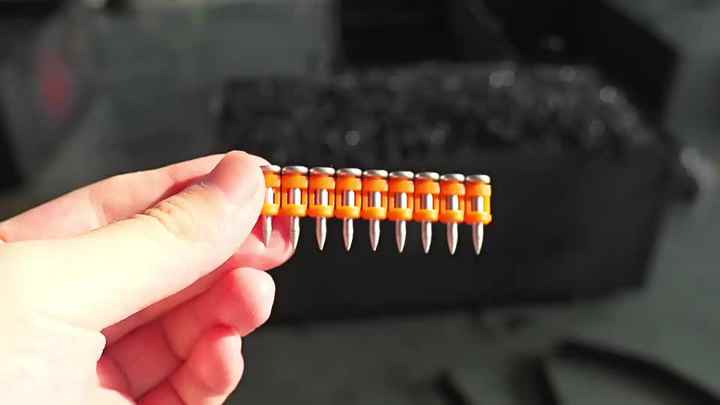 Spit Bullet Ballistic Tip Nail with Orange Plastic for Steel