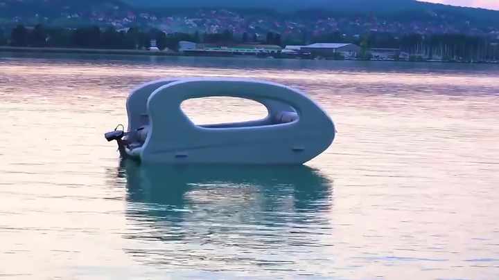 Spatium High Quality Electric Inflatable Boat House Floating with Motor ...
