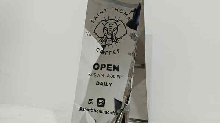 Custom Mirror A-Frame Sign – Double-Sided Outdoor Stand for Coffee ...