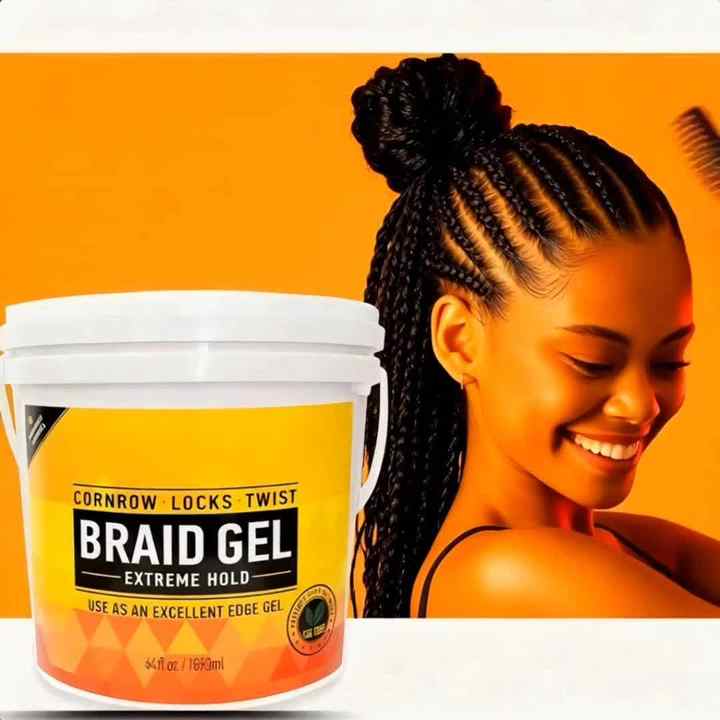 Braiding Gel 64oz Hair Clay Wax Bulk for Locks Twist Strong Hold Edge ...