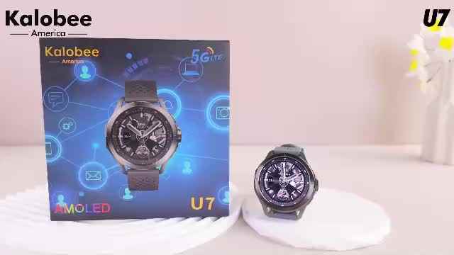 4G Smart Watch U7 with SIM Card 3+32GB Memory 1.5-inch 480*480 AMOLED ...