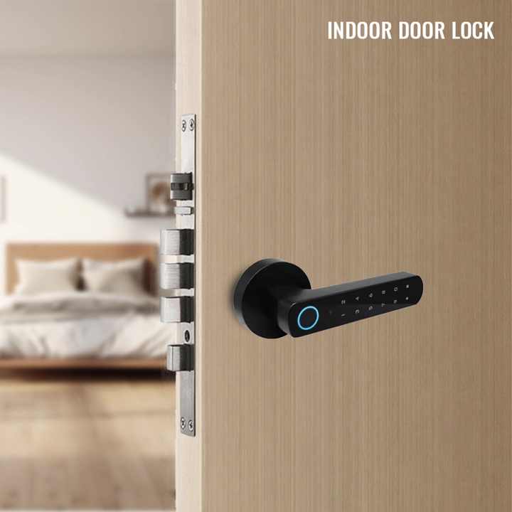 Tuya Smart Home Aluminum Alloy Handle Lock Biometric Fingerprint ...