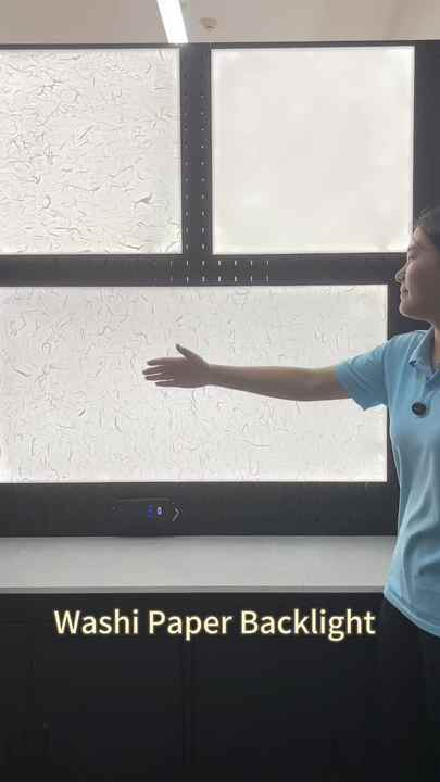 Washi Paper LED Light Panels for Decorative Wall Ambiance