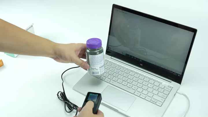 Portable Mini Color LCD Display Barcode Scanner Wireless Bluetooth Bar ...