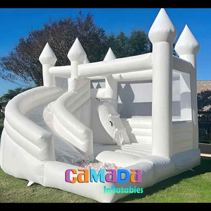 Commercial PVC Bouncy Castle Wedding White Inflatable Bounce House Jump ...