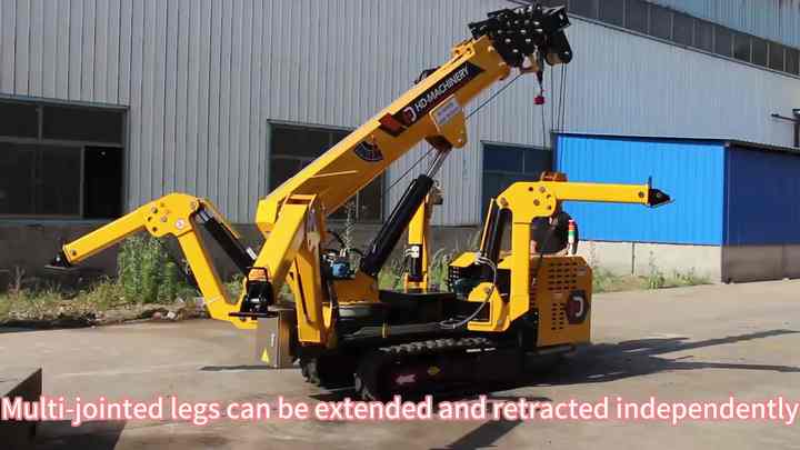 High Quality 3Ton Spider Articulated Boom Lift Crane Remote Control ...