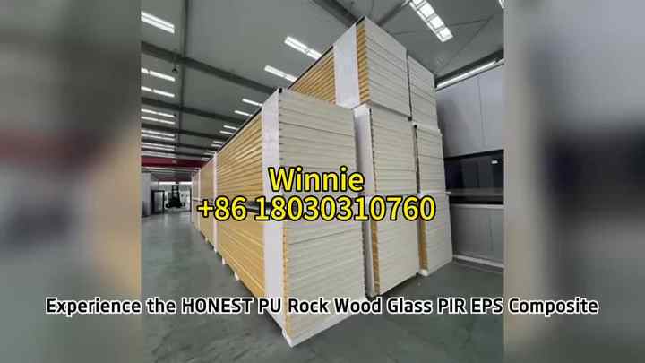 Farmhouse Modern Steel Nonmetal Sandwich Panel Fire Resistant Water ...