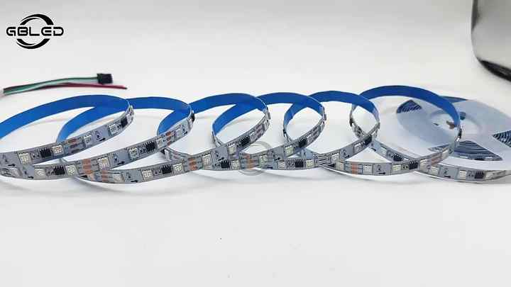 WS2811 5V 12V 5050 LED Addressable RGB LED Strip 60Leds/m 30led/M IP65 ...