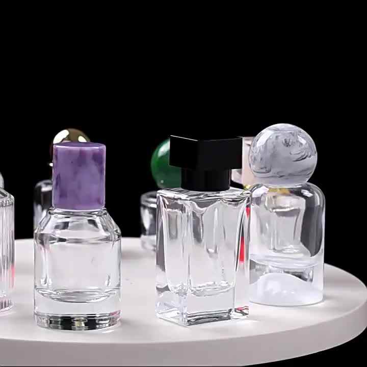 Luxury Heavy Glass Perfume Bottle 50 ml Cylinder Parfum Botol 30 ml ...