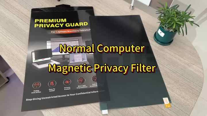 Magnetic Privacy Filter Computer Monitor Anti SPY Screen Protector Film ...