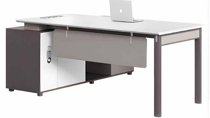 Modern Office l Shaped Manager Ceo Executive White Luxury boss ...