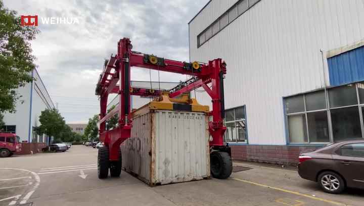 50 Ton Electric Motor Driven Straddle Carrier Twin Lift Adjustable ...