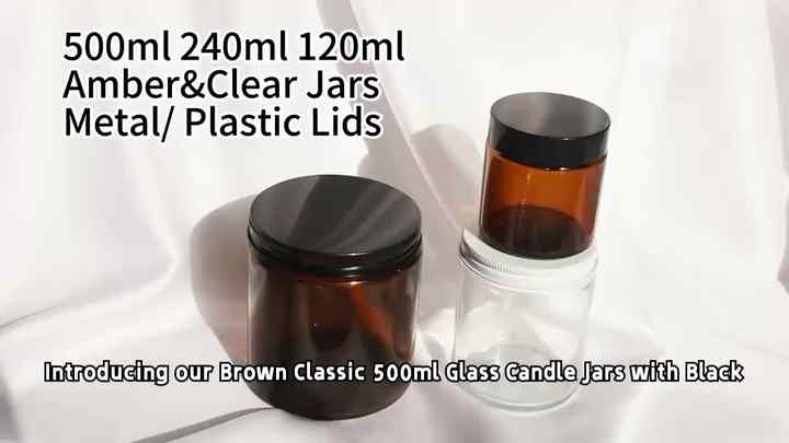 Wholesale Matte Black 300ml Glass Containers with Screw Metal Lid 2 oz ...