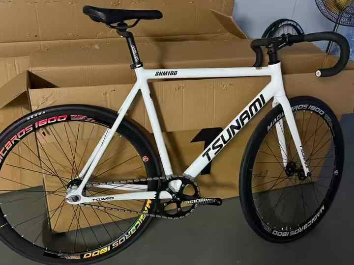 TSUNAMI Fixie Bike Aluminum Alloy Frame 700C Single Speed Road Racing ...