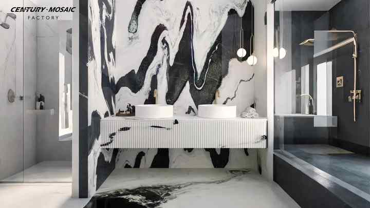 Centurymosaic Wholesale Panda White Marble Slab for Wall Countertop ...