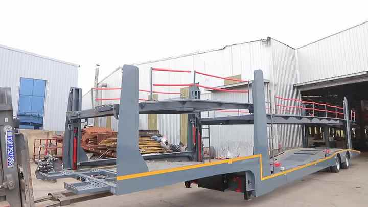 Cars Transport Semi Carriers Hydraulic Car Hauler Trailer Truck Trailer ...