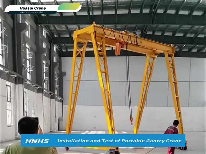 Portable 1 Ton Gantry Crane for Home Use Building Material Shops ...