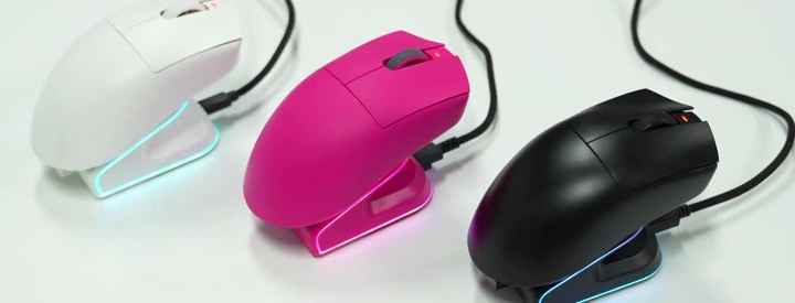 8K Wireless Ergonomic Gaming Mouse with Charging Dock - PAW3950 Sensor ...