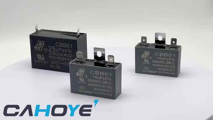 Hongye CBB61 AC Motor Polypropylene Film Capacitor 1.5uf Low Loss Audio ...