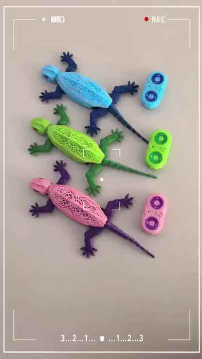 2.4G RC Robot Gecko Toy Rechargeable Wall Crawler with Colorful Lights ...