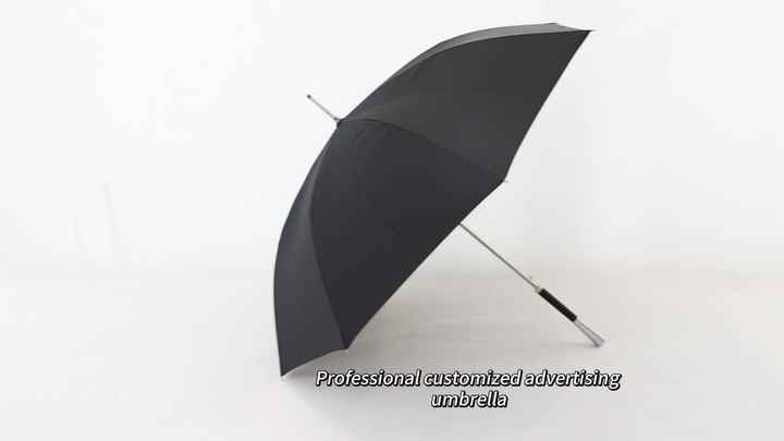8K Luxury Manual Metal Handle Long Straight Umbrella Custom LOGO UV ...