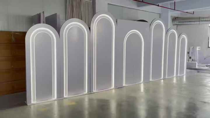 Wedding Decoration PVC Arch with White LED Backdrop - Stylish Wedding ...