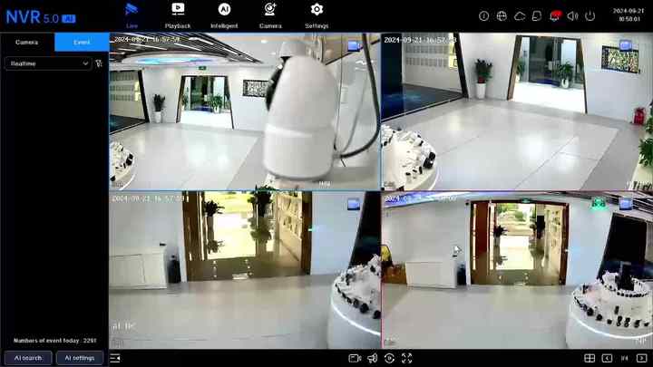AI 4K 8MP POE Turret Camera 4CH H.265 NVR Kit with Cloud Storage IP ...