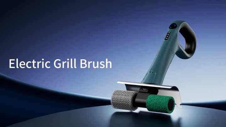 LED Light Electric Grill Cleaner - Efficient & Portable