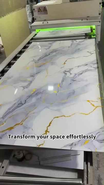 1220*2440mm Geometric Modern PVC Marble Sheet Waterproof Fireproof ...