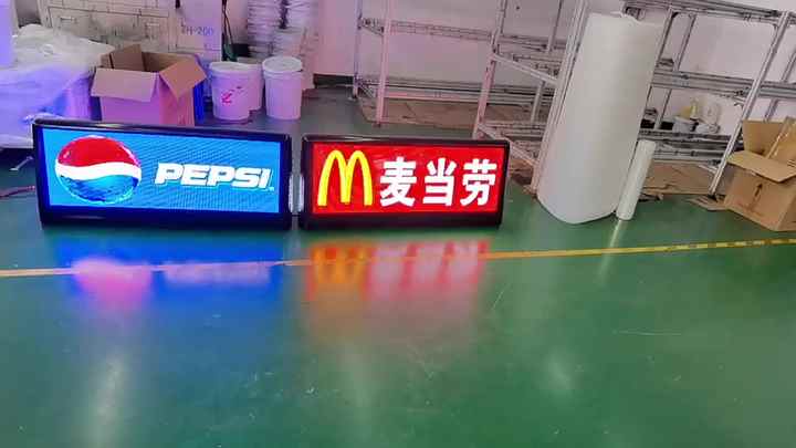 P2.5 Taxi Sign Roof Top Led Display Taxi Top Advertising 960x320mm ...