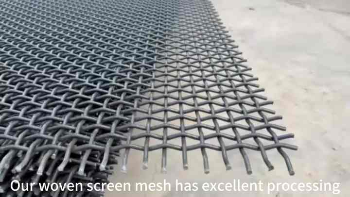 Black Braided Steel Wire Mesh 65 Manganese Plain Weave Wire Cloth ...