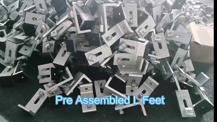 L Foot Aluminum Mounting Fitting Solar Module PV L Base Fastener for ...