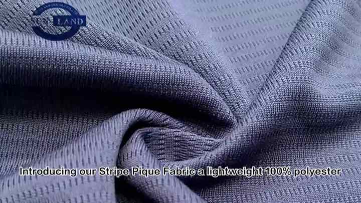 Lightweight 100% Polyester Wicking Finished Breathable Stripe Pique ...