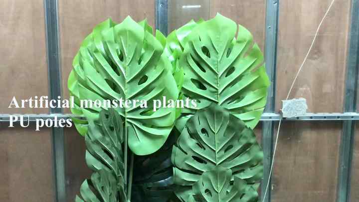 60cm 90cm Plastic Bonsai Tree Real Touch Monstera Leaf Artificial ...