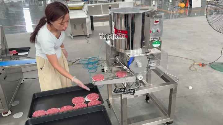 Automatic Meat Pie Making Machine Fish Meat Chicken Nugget Block Molder ...