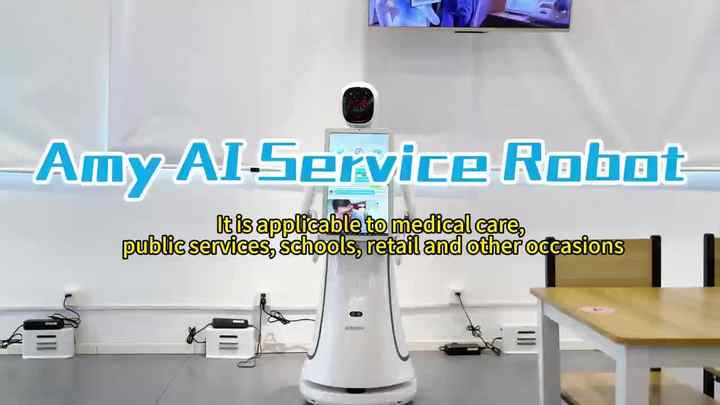 Factory Amy AI Greeting Guiding Robot Remote Control Commercial ...