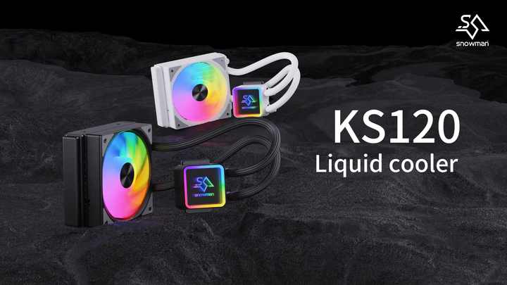 SNOWMAN 120mm AIO Liquid CPU Cooler Ultra-Quiet RGB Style Water Cooling ...